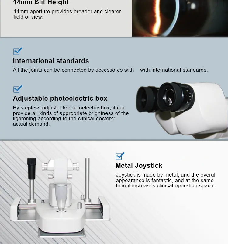 SL-400 Slit Lamp Microscope | 5-Step Galilean Optics | LINK Instruments